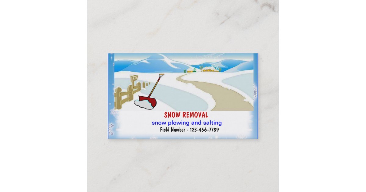 Snow Removal Business Cards | Zazzle