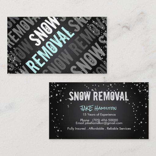 Snow Removal Business Cards | Zazzle