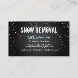 Snow Removal Business Cards | Zazzle