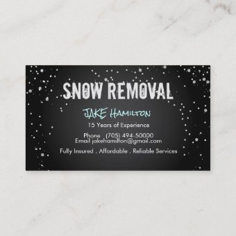 Snow Removal Business Cards | Zazzle
