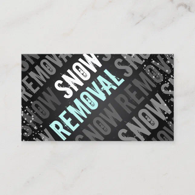 Snow Removal Business Cards | Zazzle