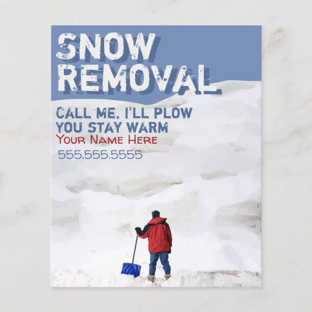 Snow Removal Customizable Flyer.Snow Plow Biz Flyer | Zazzle