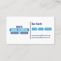 Snow Removal Double Sided Business Card | Zazzle