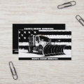 Snow Removal Plow Flag Patrioting Truck AP74 Business Card | Zazzle