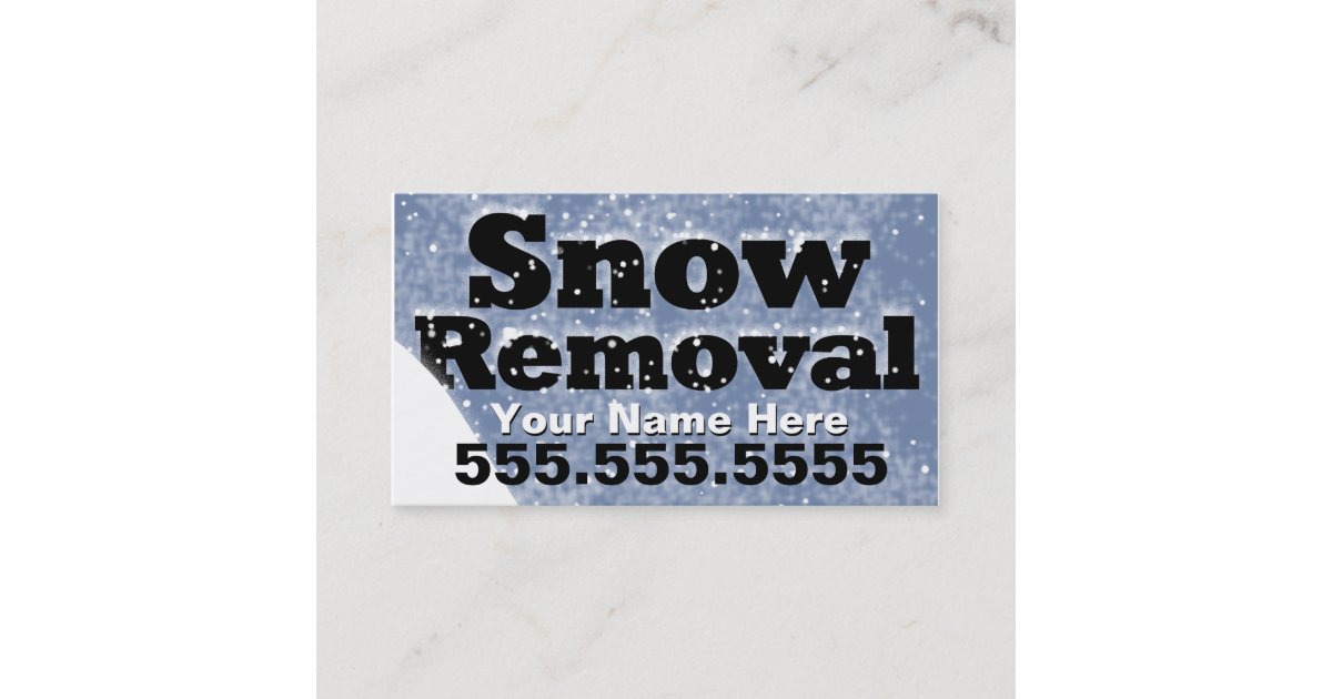 Snow Removal Plowing CustomizableTemplate Business Card | Zazzle