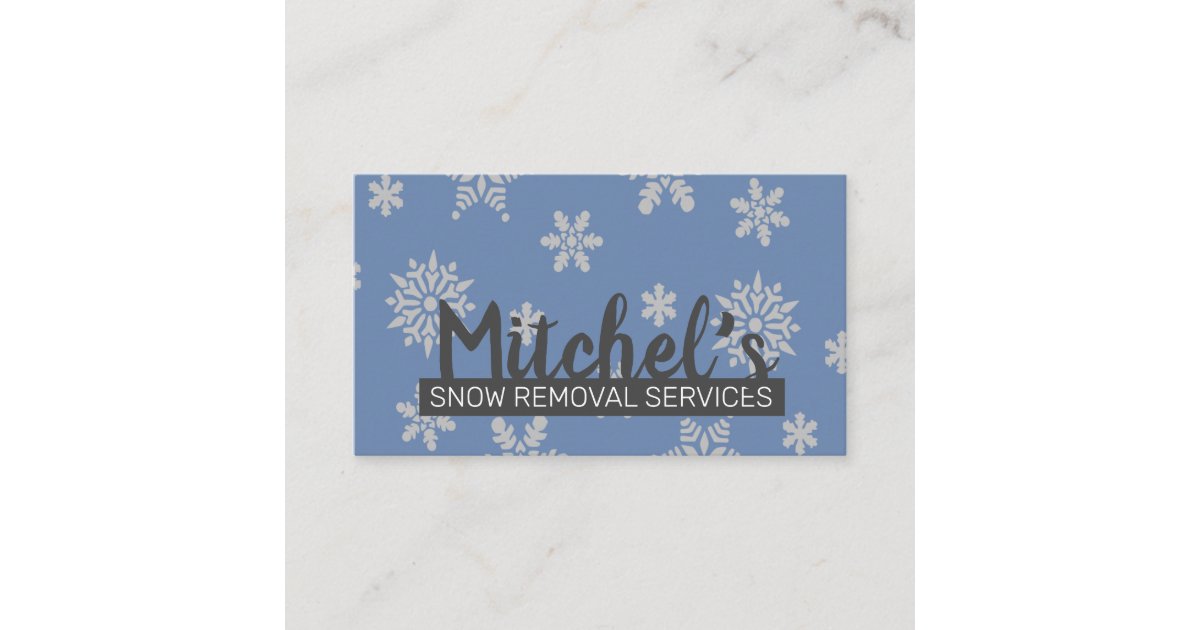 Snow Removal Shoveling Plowing Business Cards | Zazzle