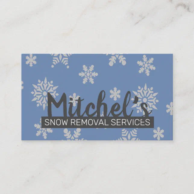 Snow Removal Shoveling Plowing Business Cards | Zazzle