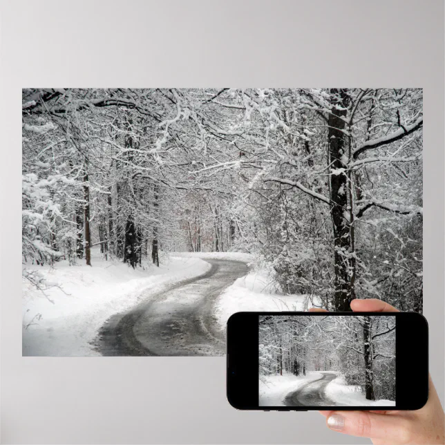 Snow Scene Art Print Poster | Zazzle