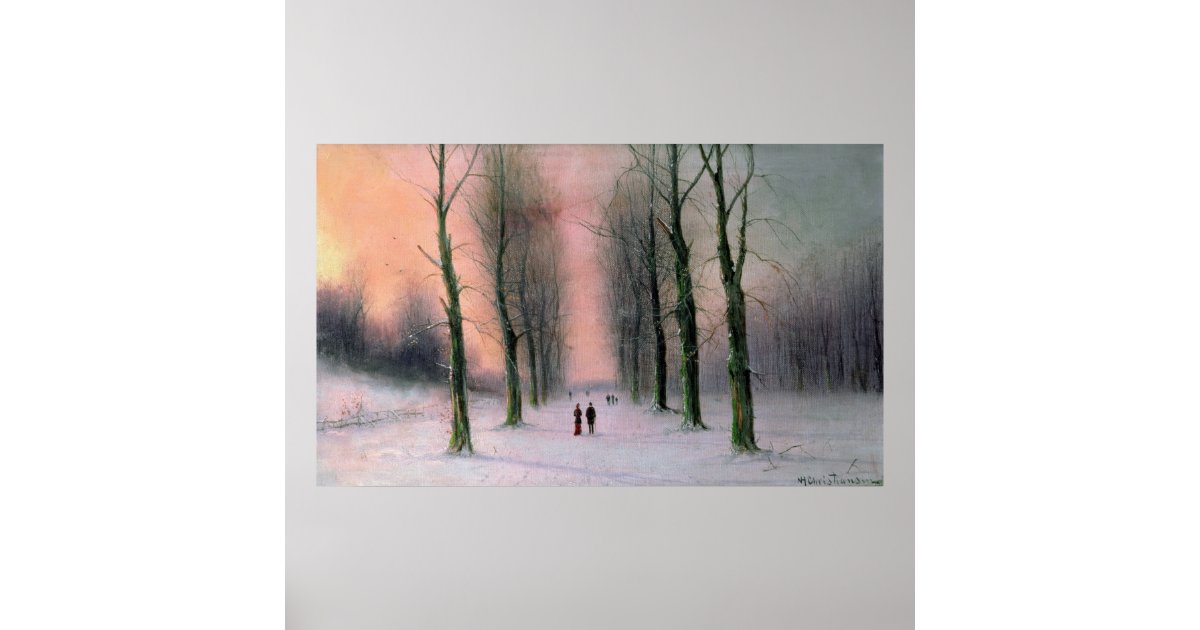 Snow Scene-Wanstead Park Poster | Zazzle