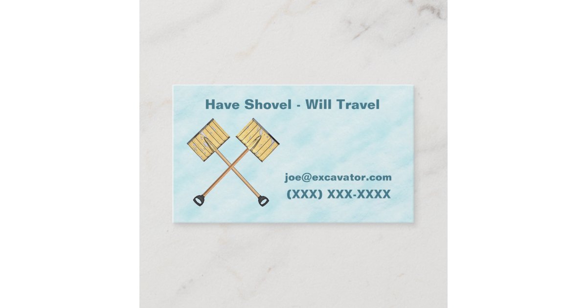 Snow Shoveling Business Business Card | Zazzle