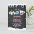 Snow tubing birthday invitation | Zazzle