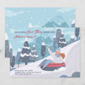 Snow Tubing Birthday Party Invitation | Zazzle