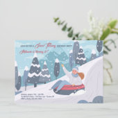 Snow Tubing Birthday Party Invitation | Zazzle