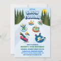 Snow Tubing Winter Birthday Invitation | Zazzle