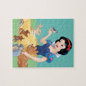 Snow White and her Woodland Friends Jigsaw Puzzle | Zazzle