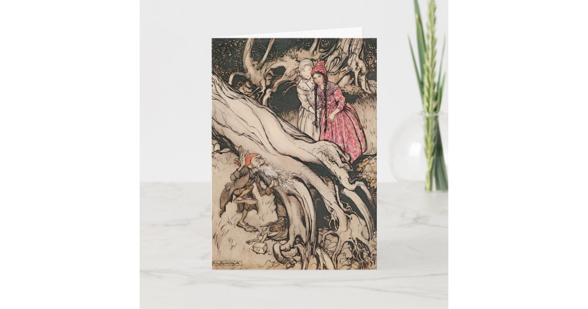 Snow White and Rose Red by Arthur Rackham Card | Zazzle