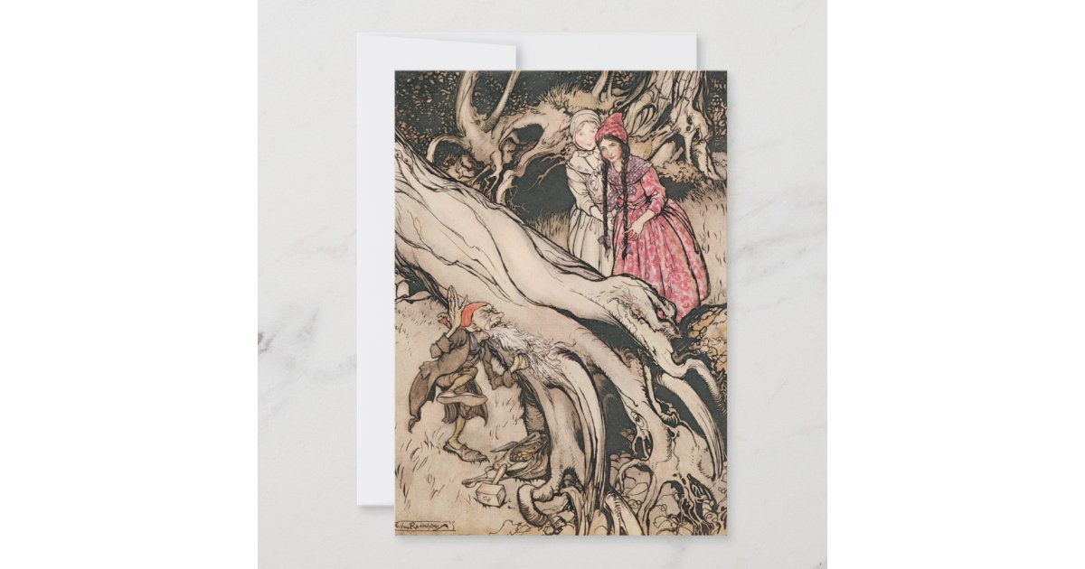 Snow White and Rose Red by Arthur Rackham Invitation | Zazzle
