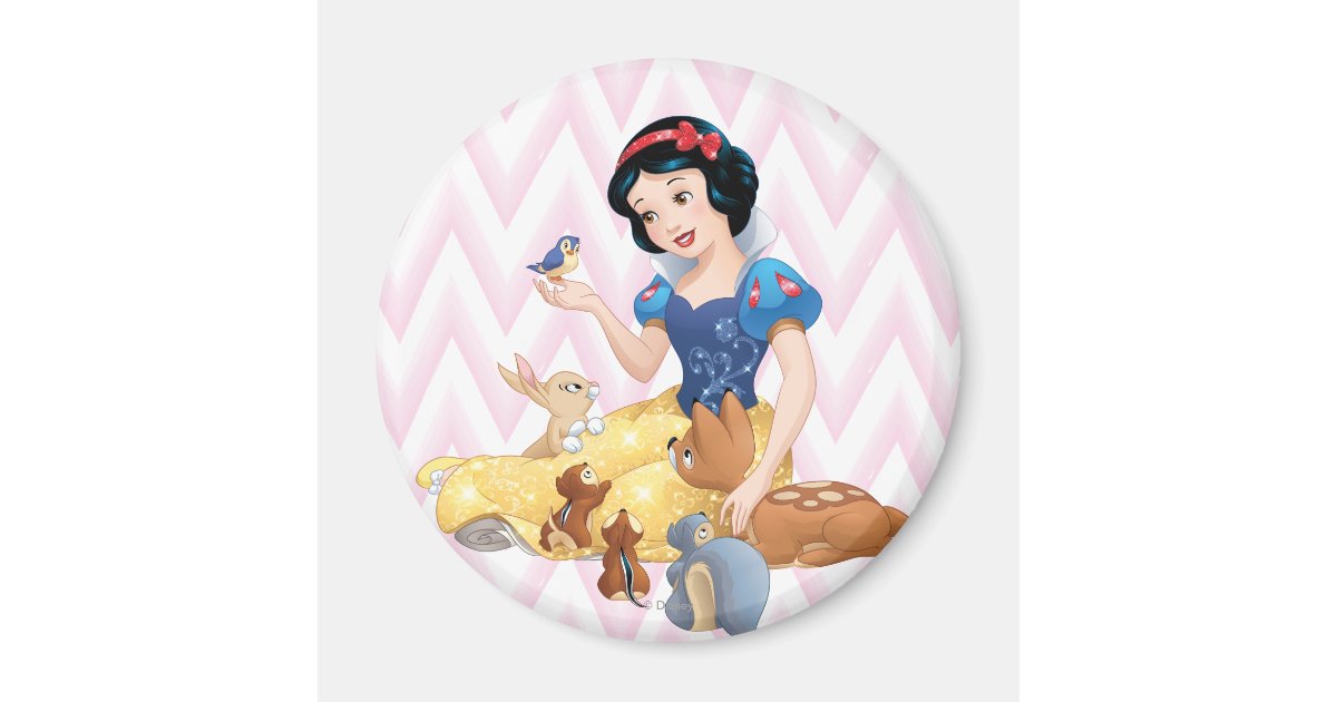 Snow White and the Forest Animals Magnet | Zazzle