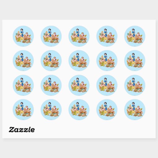 Snow White and the Seven Dwarfs 2 Classic Round Sticker | Zazzle