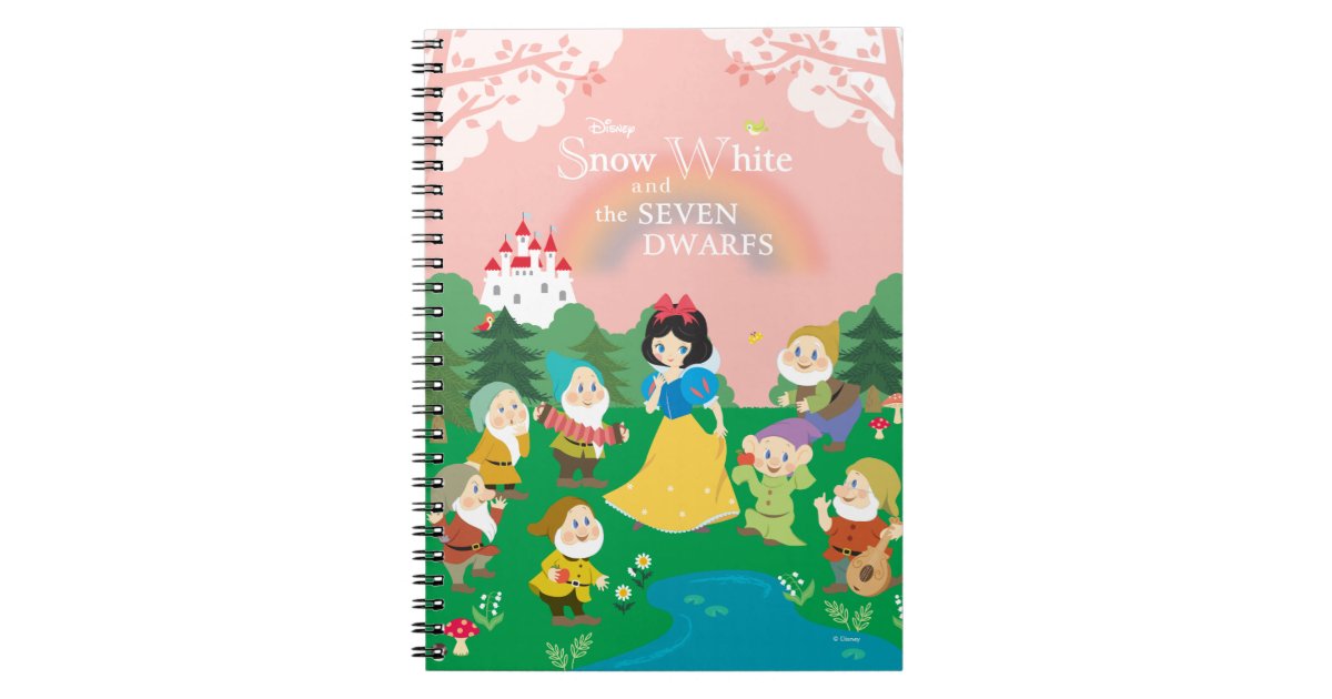 Snow White and the Seven Dwarfs Cartoon Notebook | Zazzle