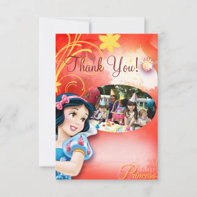 Snow White Birthday Thank You Cards | Zazzle