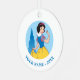 Snow White & Castle Graphic Metal Ornament | Zazzle