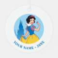 Snow White & Castle Graphic Metal Ornament | Zazzle