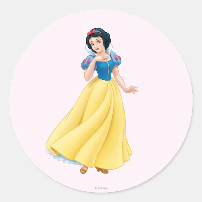 Snow White Classic Round Sticker | Zazzle