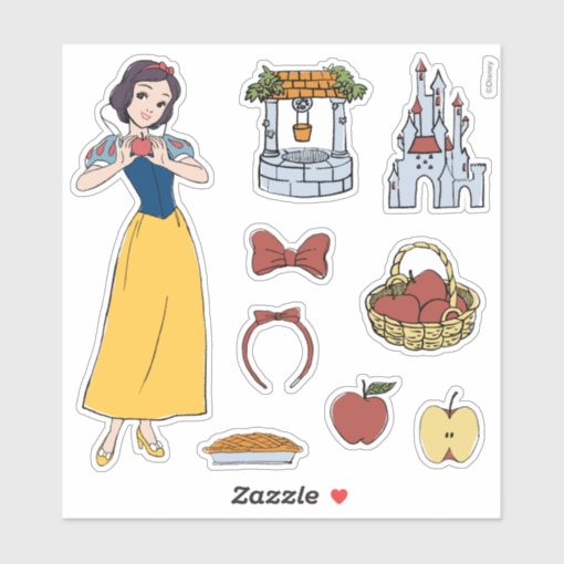 Snow White Icons Sticker | Zazzle