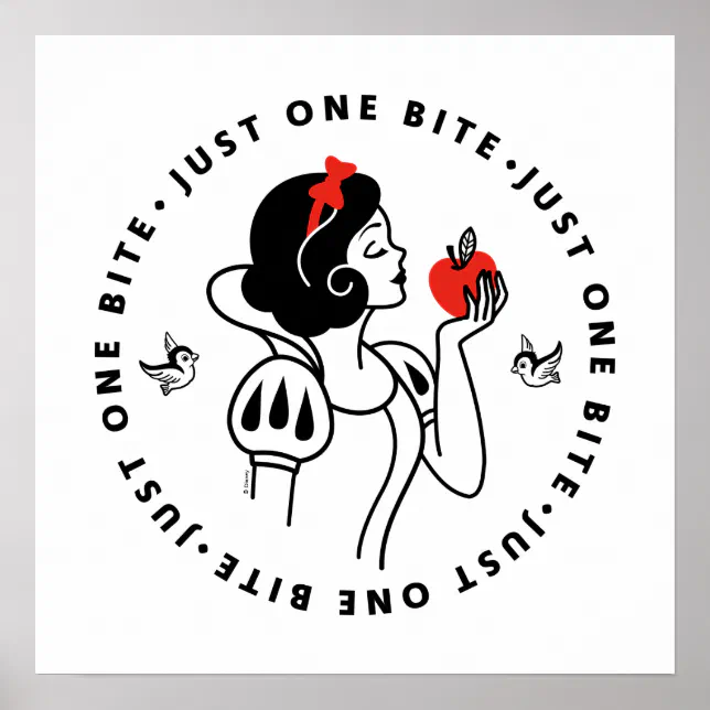 Snow White | Just One Bite Poster | Zazzle