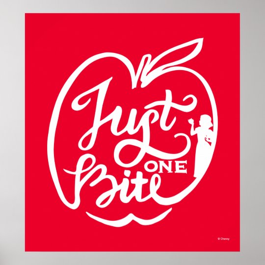 Snow White | Just One Bite - White Poster | Zazzle.com