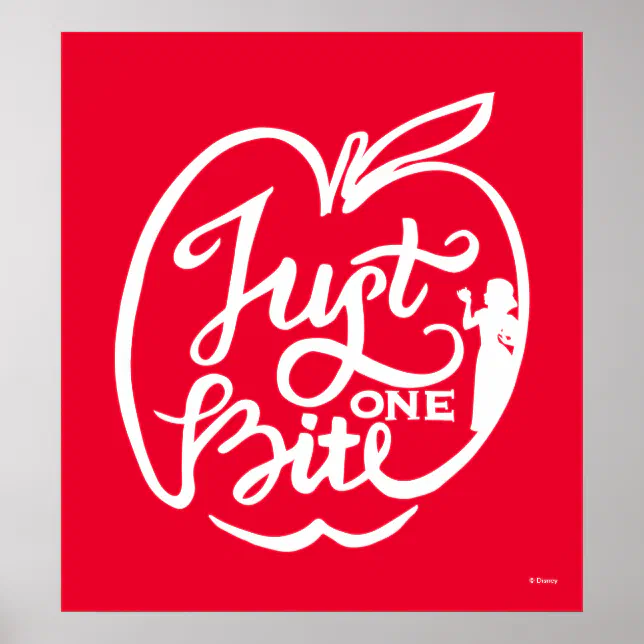 Snow White | Just One Bite - White Poster | Zazzle