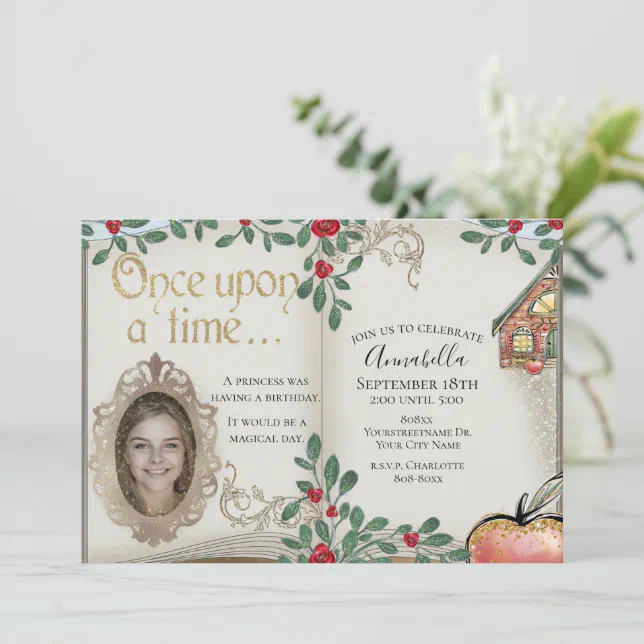 Snow White Magic Mirror Fairy Tale Invitation | Zazzle