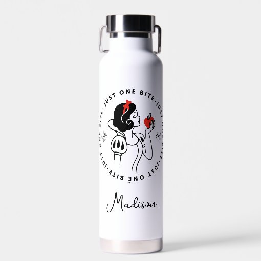 Snow White Outline Graphic | Add Your Name Water Bottle | Zazzle