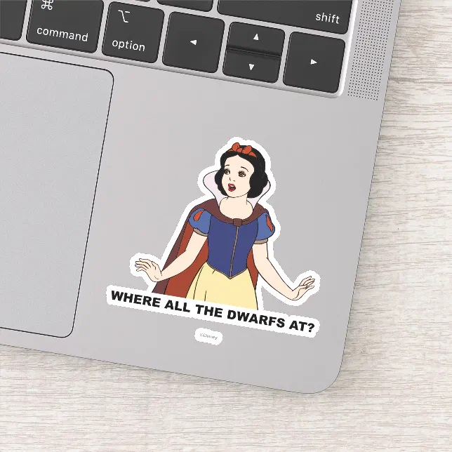 Snow White | Where all the Dwarfs at? Sticker | Zazzle