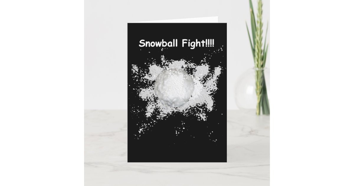 Snowball Fight Christmas Card | Zazzle