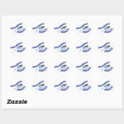 Snowball Fight Classic Round Sticker | Zazzle