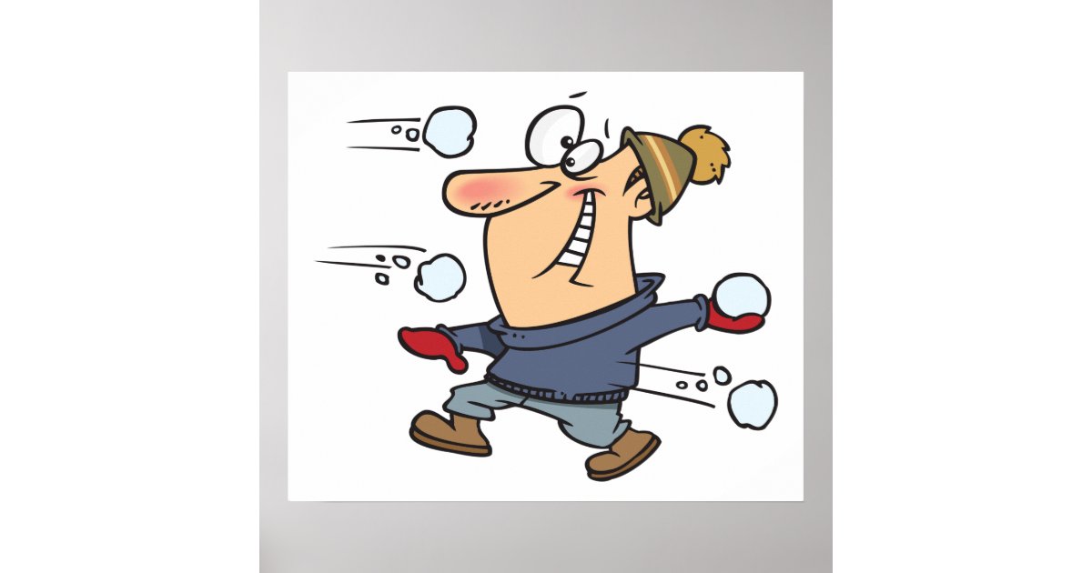 Snowball Fight Poster | Zazzle