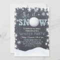 Snowball Snowflakes Winter Party Invitation | Zazzle