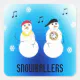 Snowballers - Rapping Snowmen Square Sticker | Zazzle