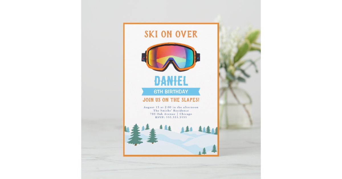 Snowboard Birthday Invitation | Zazzle