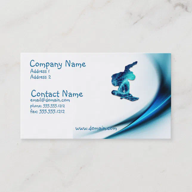 Snowboard Design Business Card | Zazzle