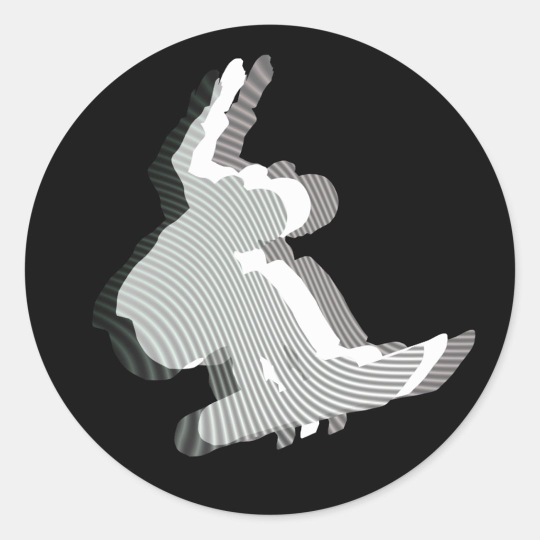 Snowboard Logo Design Stickers | Zazzle