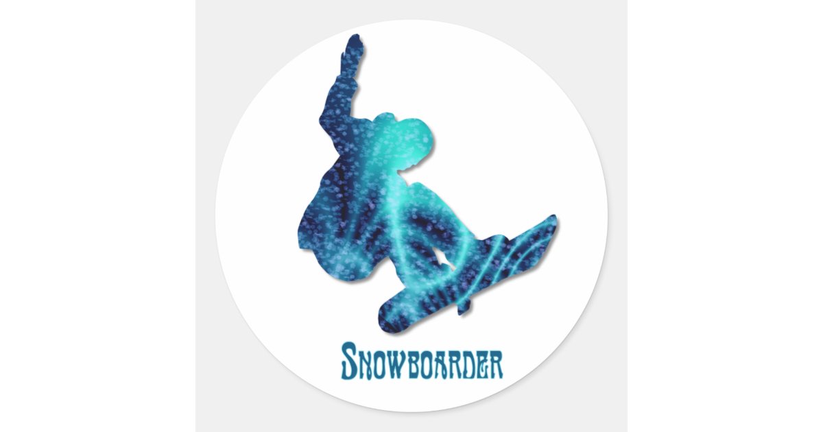 Snowboarder Stickers | Zazzle