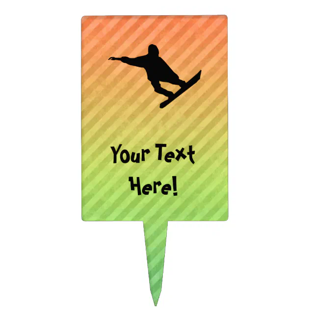 Snowboarding Cake Topper | Zazzle