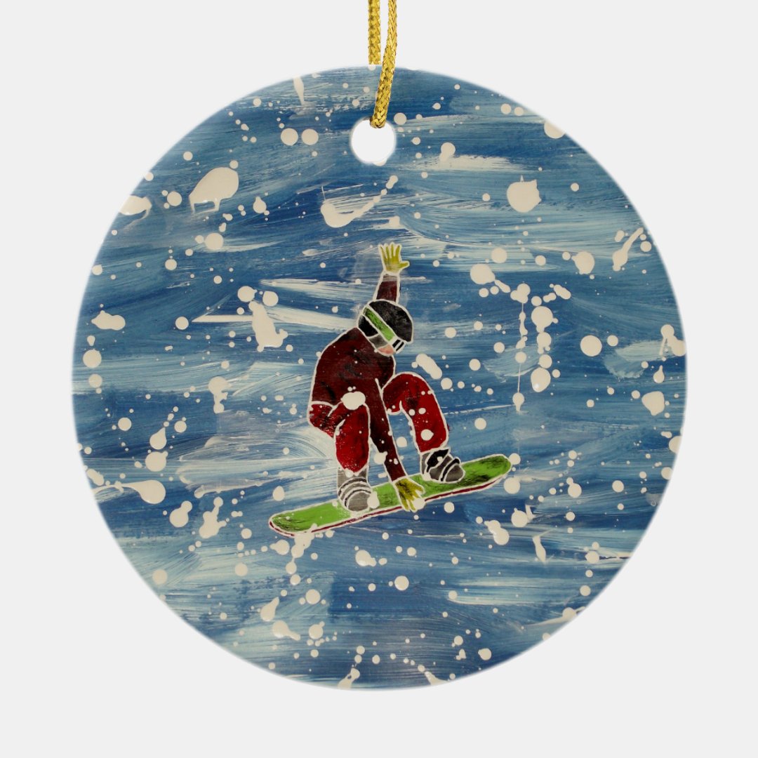 Snowboarding ornament | Zazzle