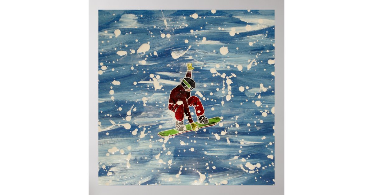 Snowboarding Poster | Zazzle