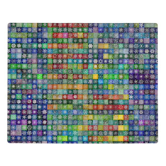 Snowcatcher Snowflake Temperature Quilt Jigsaw Puzzle | Zazzle