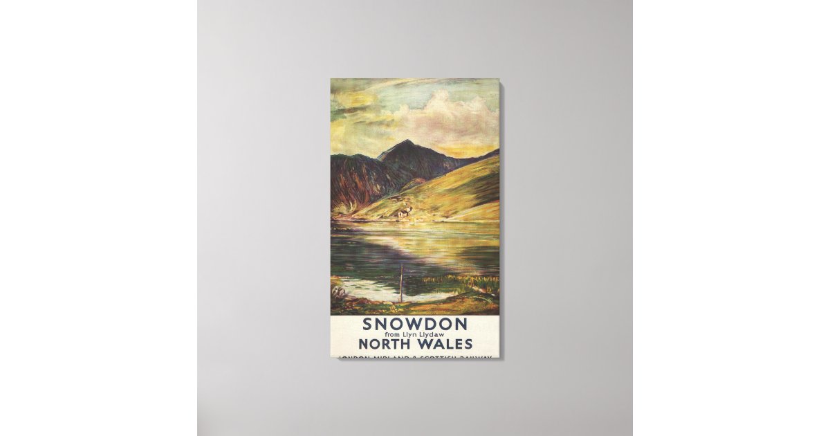 Snowdon Mountain View Railway Poster Canvas Print | Zazzle