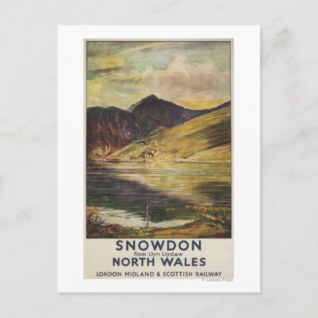 Snowdon Mountain View Railway Poster Postcard | Zazzle